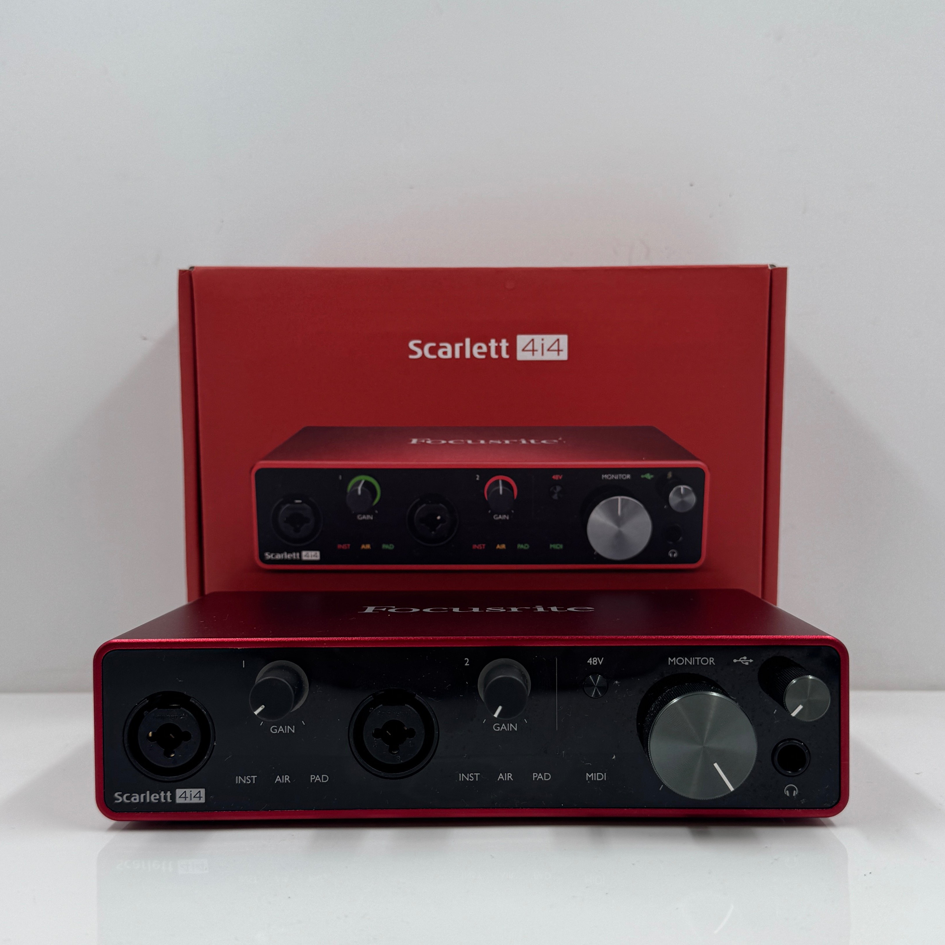 Pre-owned FOCUSRITE SCARLETT 4I4 4 IN OUT AUDIO INTERFACE 3RD GEN ...